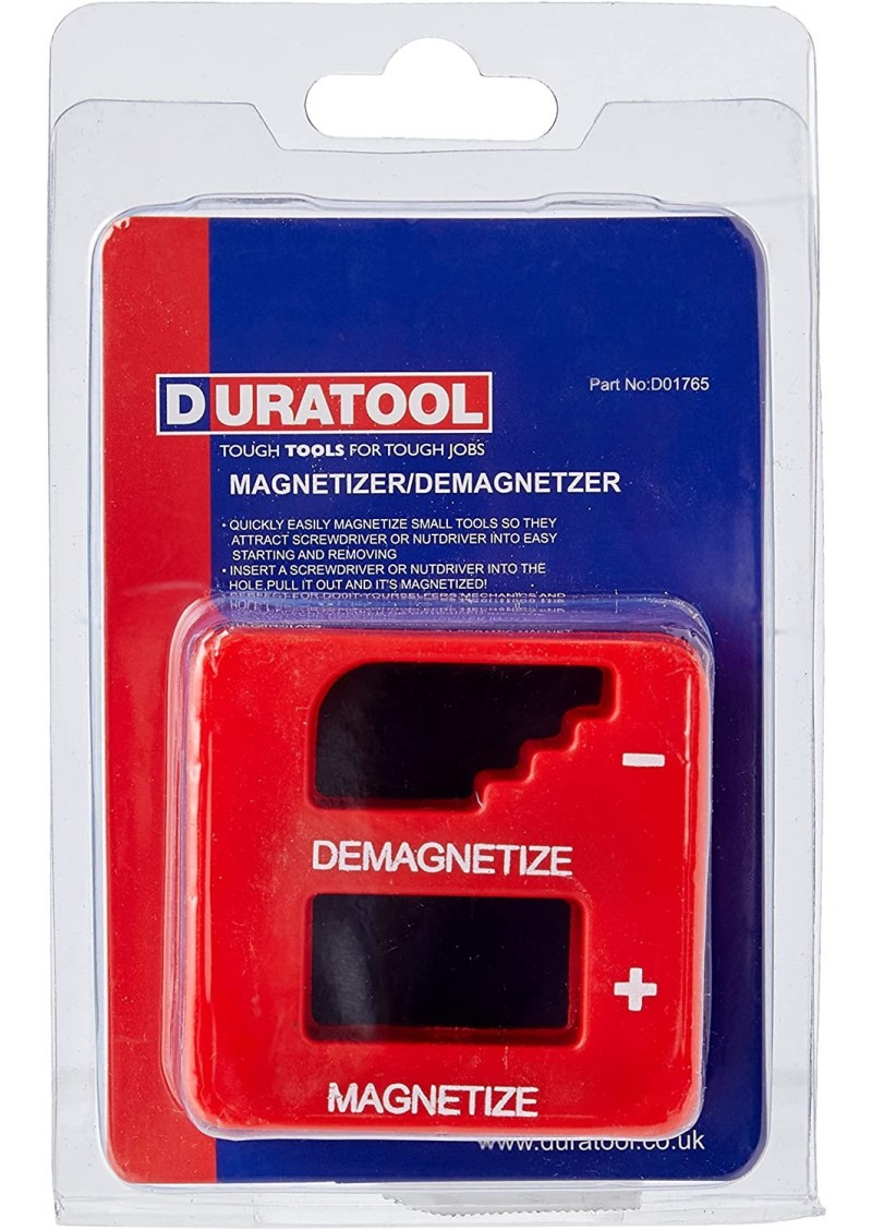 Duratool D01765 Mıknatıslayıcı/Demanyetizatör - Kırmızı,2,8 x 5,0 x 5,0